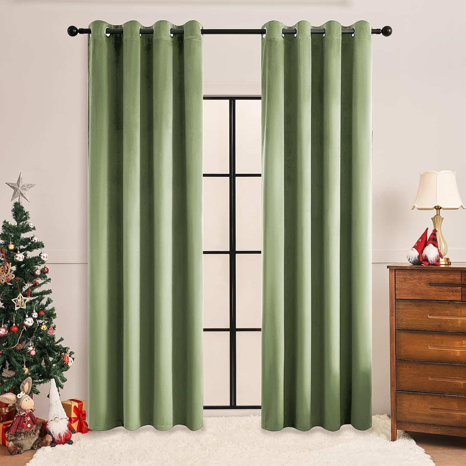 Topfinel Rideau Occultant Isolant Thermique en Velours 140x245 cm ...