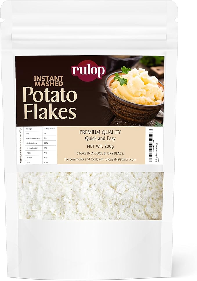 Rulop Instant Mashed Potatoes Creamy Potato Flakes 200g, In Resealable ...
