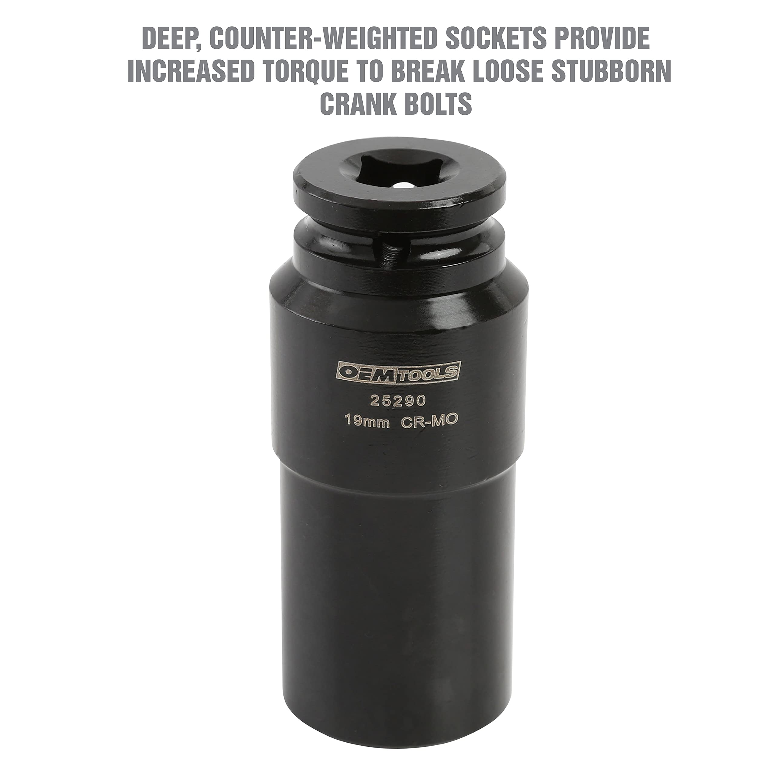Snapklik.com : 25290 19mm Crank Bolt Socket, Heavy Duty Harmonic ...
