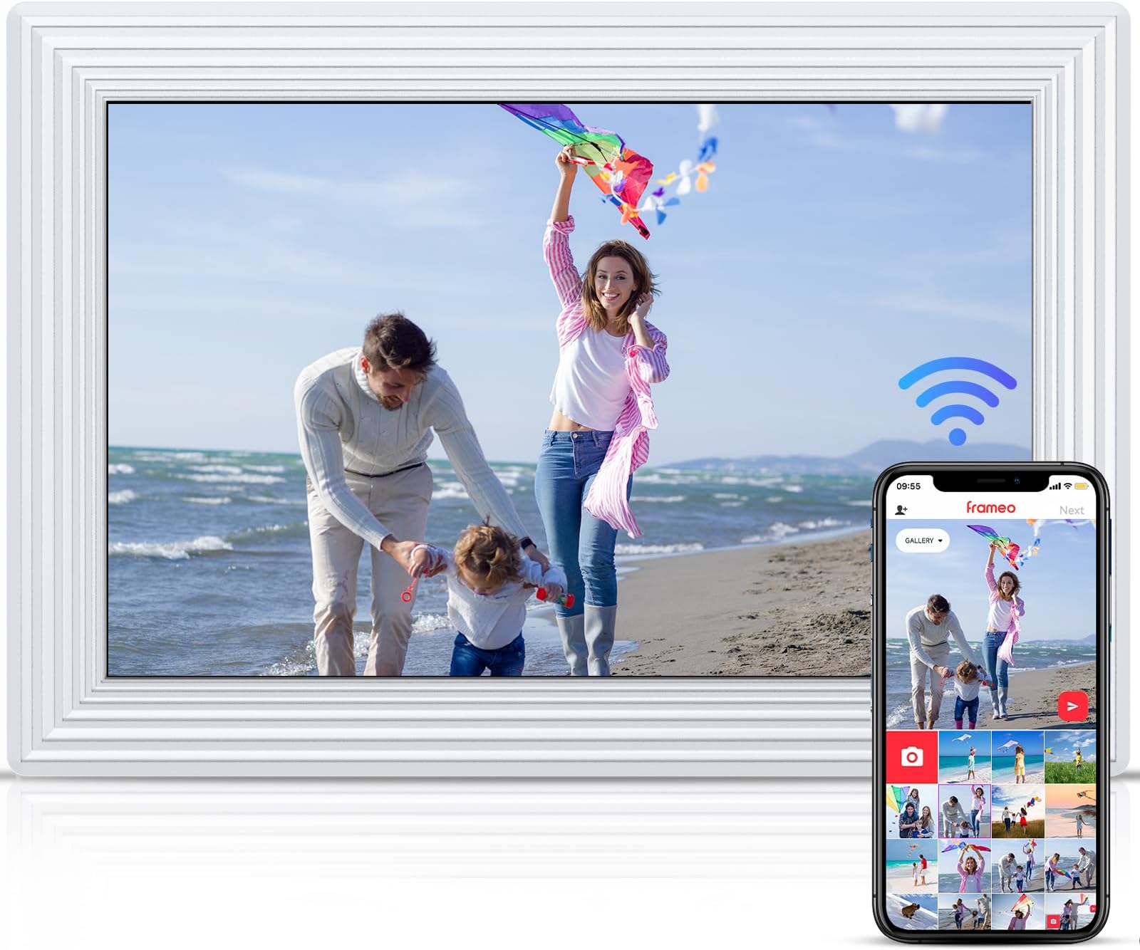 Amazon.com : Frameo 5G WiFi Digital Photo Frame, 10.1" Digital Picture ...