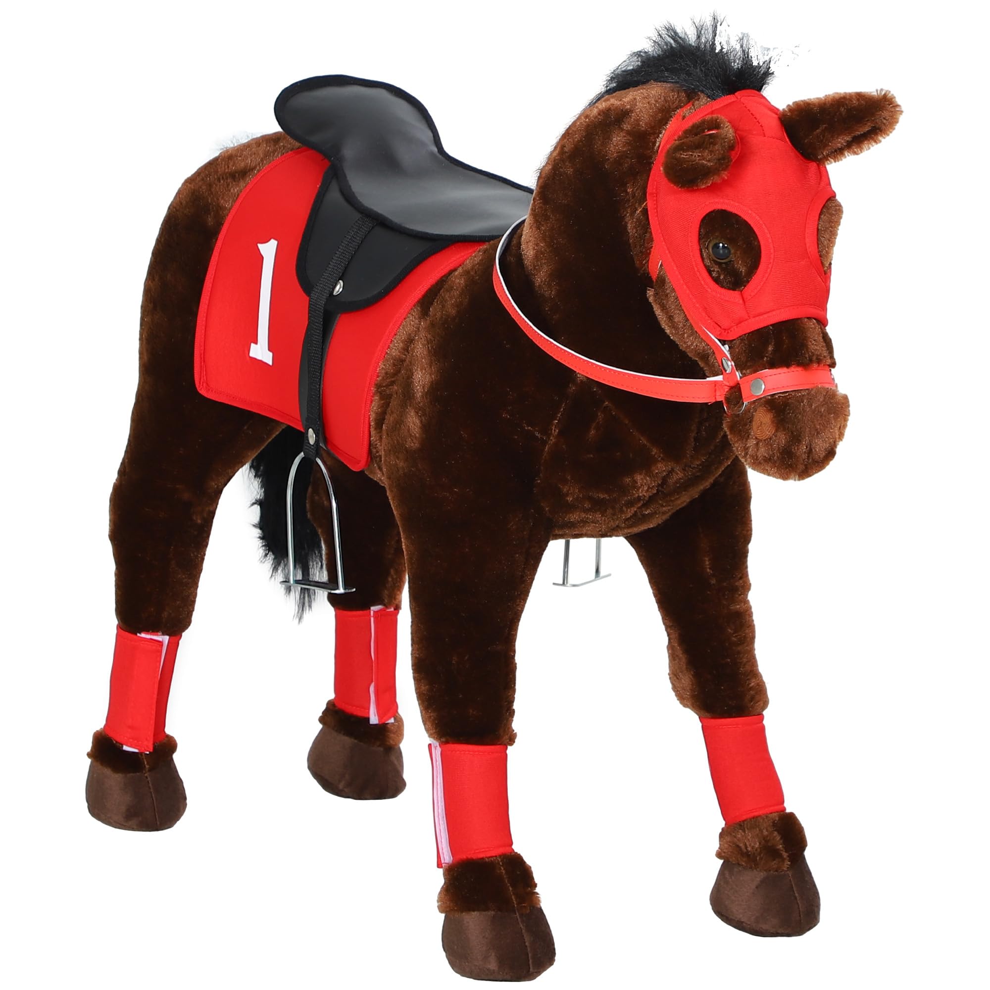 Amazon.com: Qaba Ride on Horse for Kids 3-8 Years Old, Toddlers Riding ...