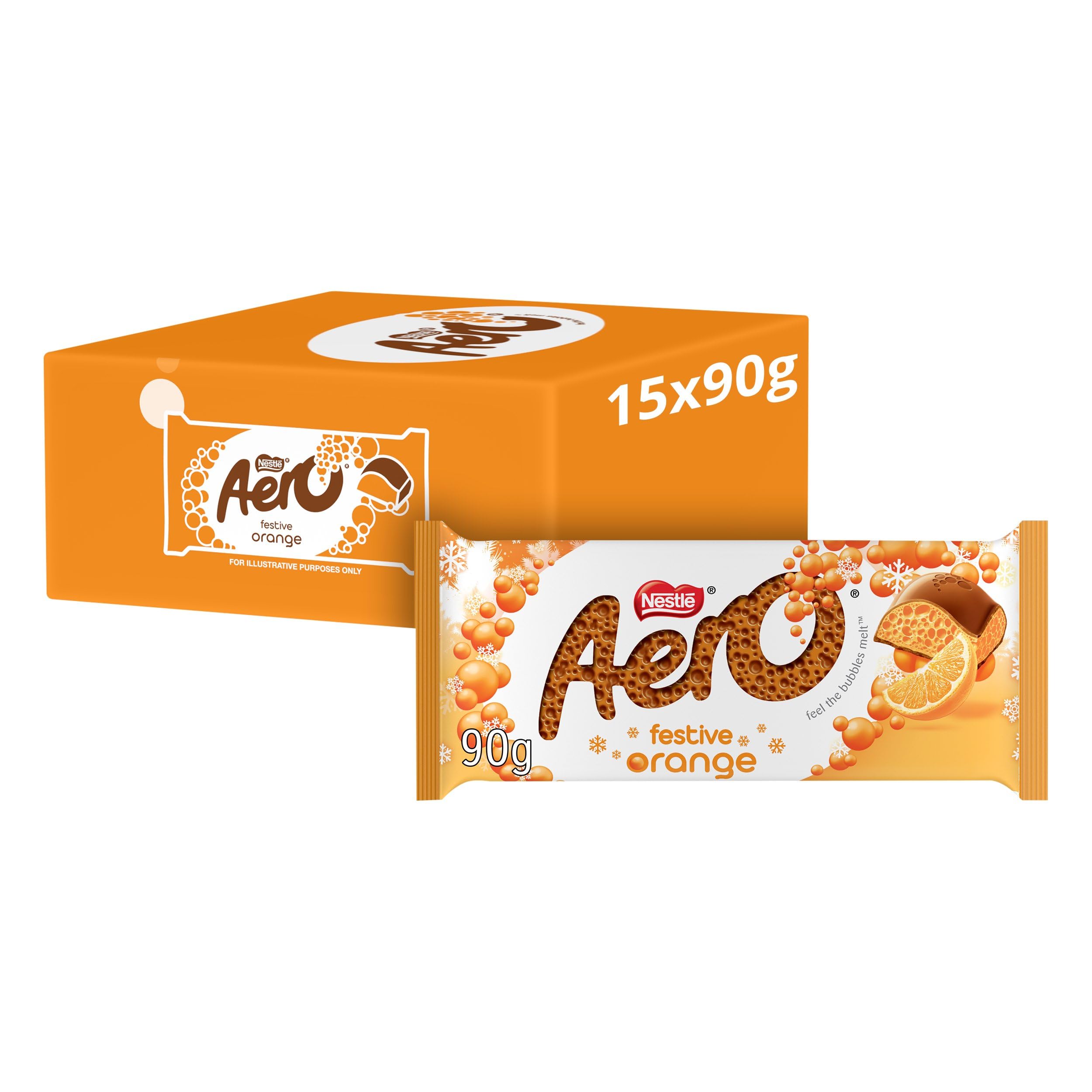Aero Festive Block Orange 90g (Pack of 15) : Amazon.co.uk: Grocery