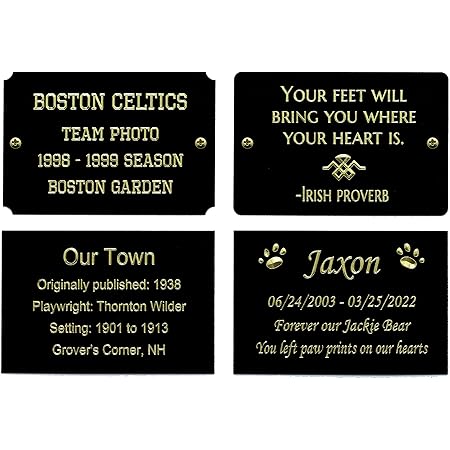 Amazon.com: Size: 3"W x 2"H, Personalized, Custom Engraved, Black ...