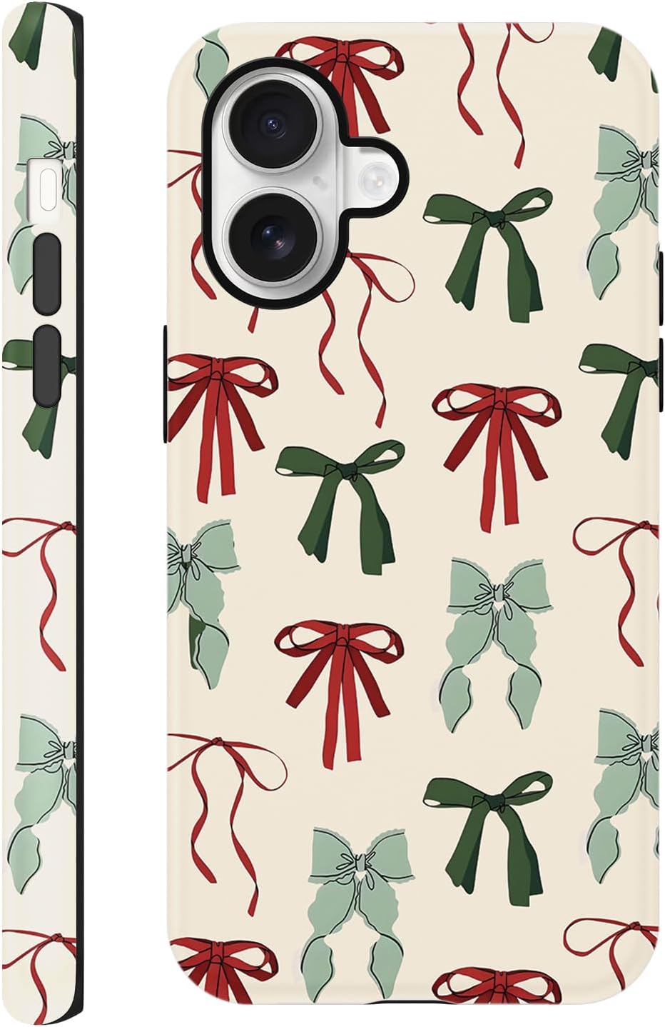 Amazon.com: Yomjew Cute Christmas Bow Phone Case for iPhone 16 Case 6.1 ...