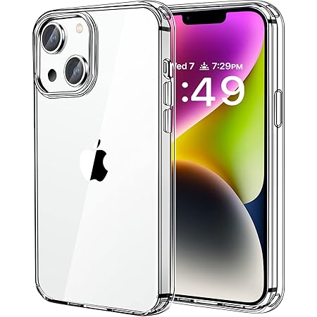 Amazon.com: JJGoo Designed for iPhone 14 Case and iPhone 13 Case Clear, Non-Yellowing Shockproof ...