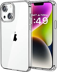 Amazon.com: JJGoo Designed for iPhone 14 Case and iPhone 13 Case Clear, Non-Yellowing Shockproof ...