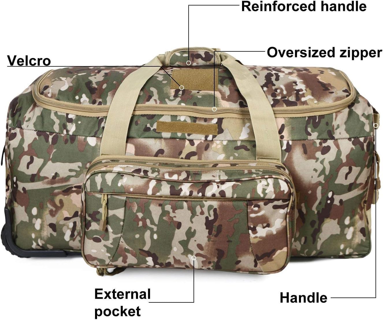 Snapklik.com : Heavy-Duty X-Large Military Tactical Wheeled Rolling ...