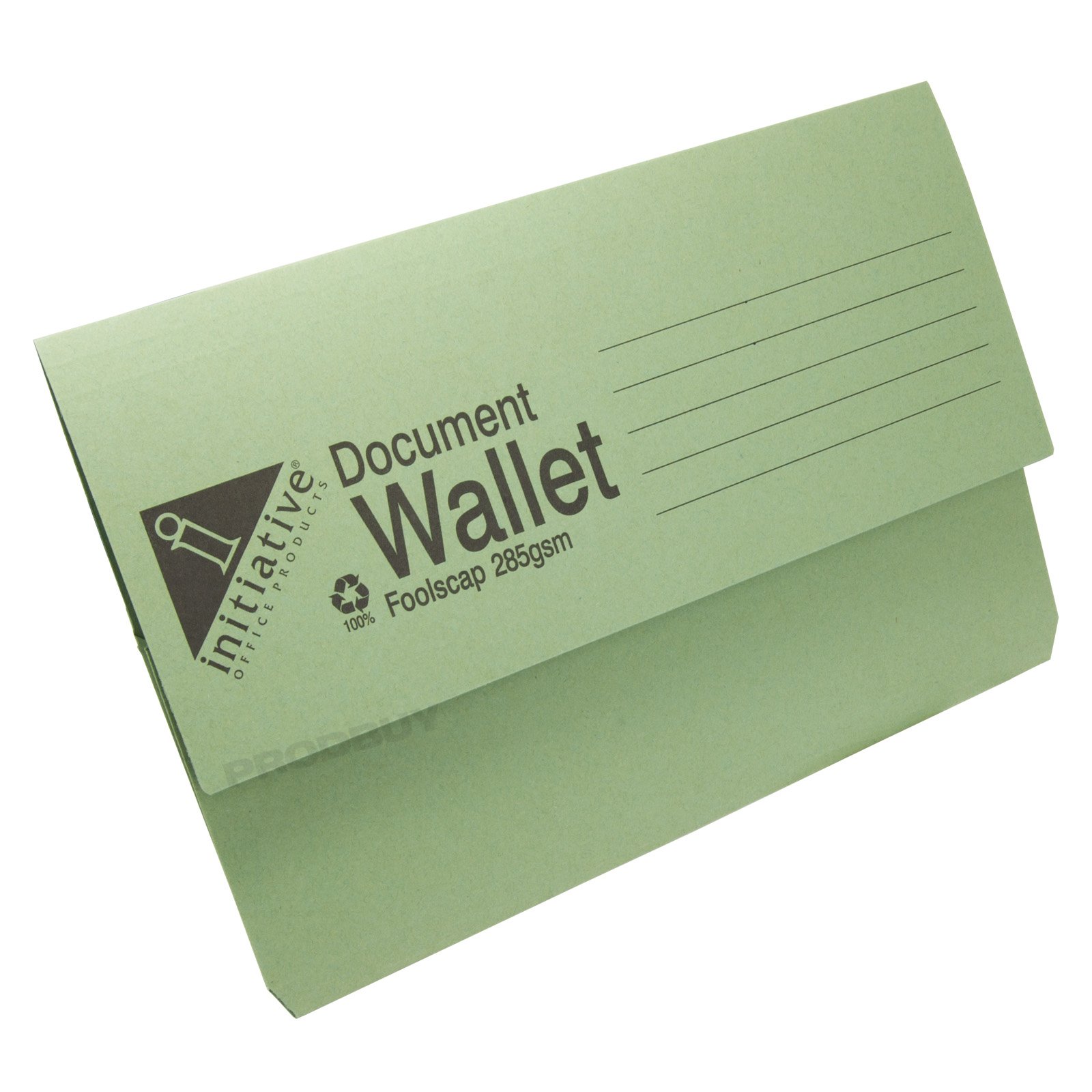[Pack of 100] Premium 285gsm Card Foolscap Document Wallets (Green ...