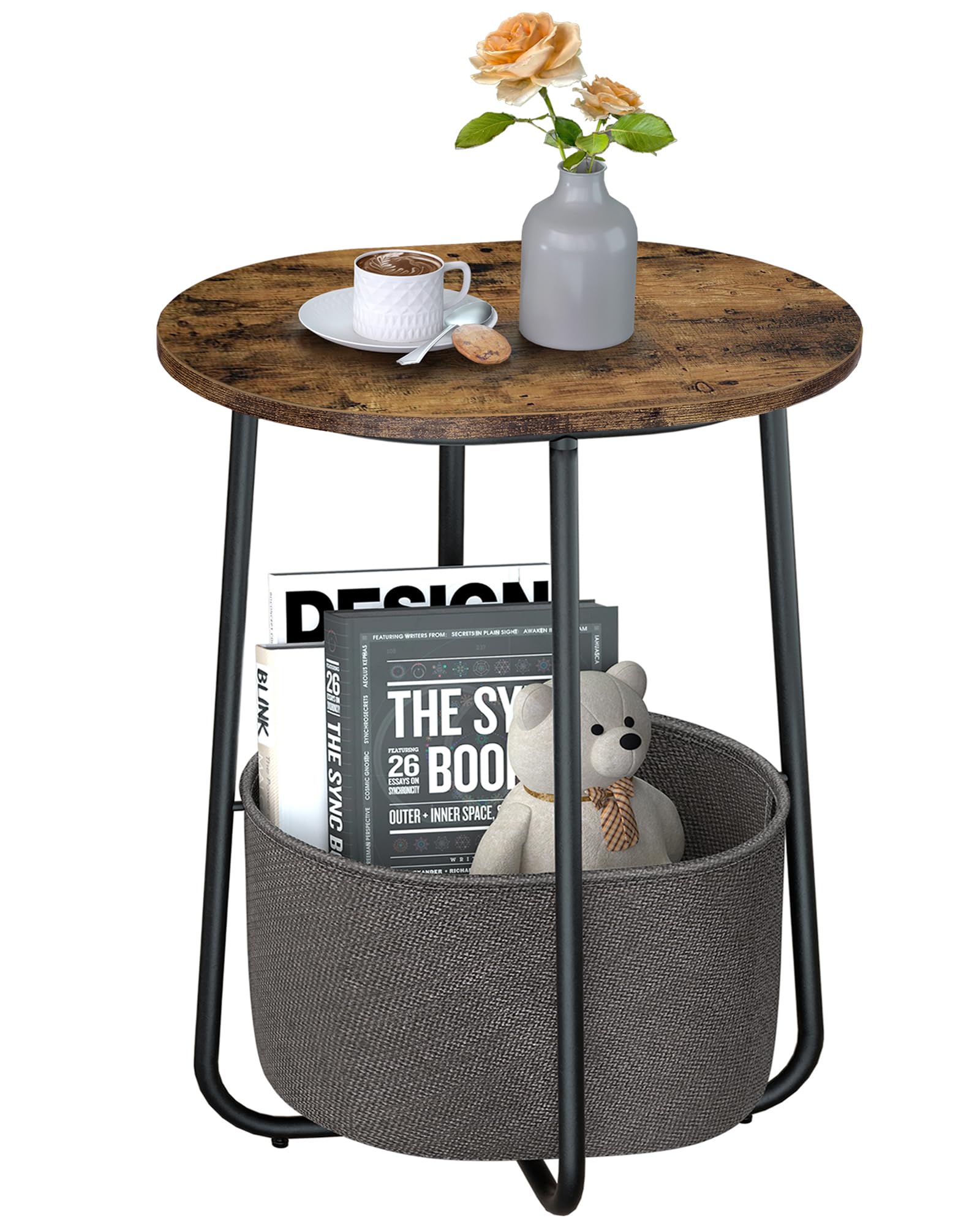 Amazon.com: TUTOTAK Small Side Table, Oval End Table, Night Stand ...