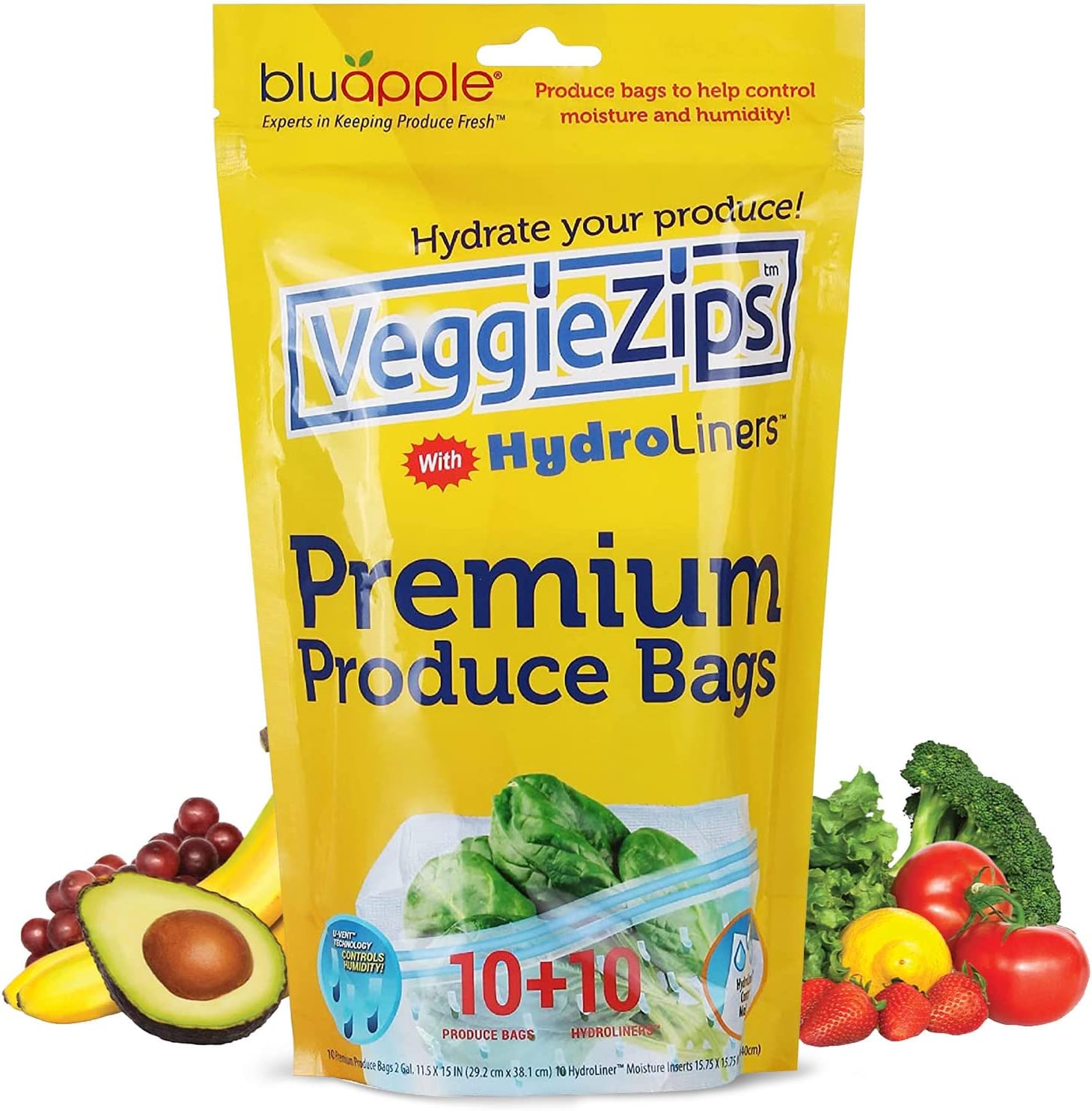 Amazon.com: Bluapple Produce Saver Absorbedor De Gas Etileno, Paquete ...