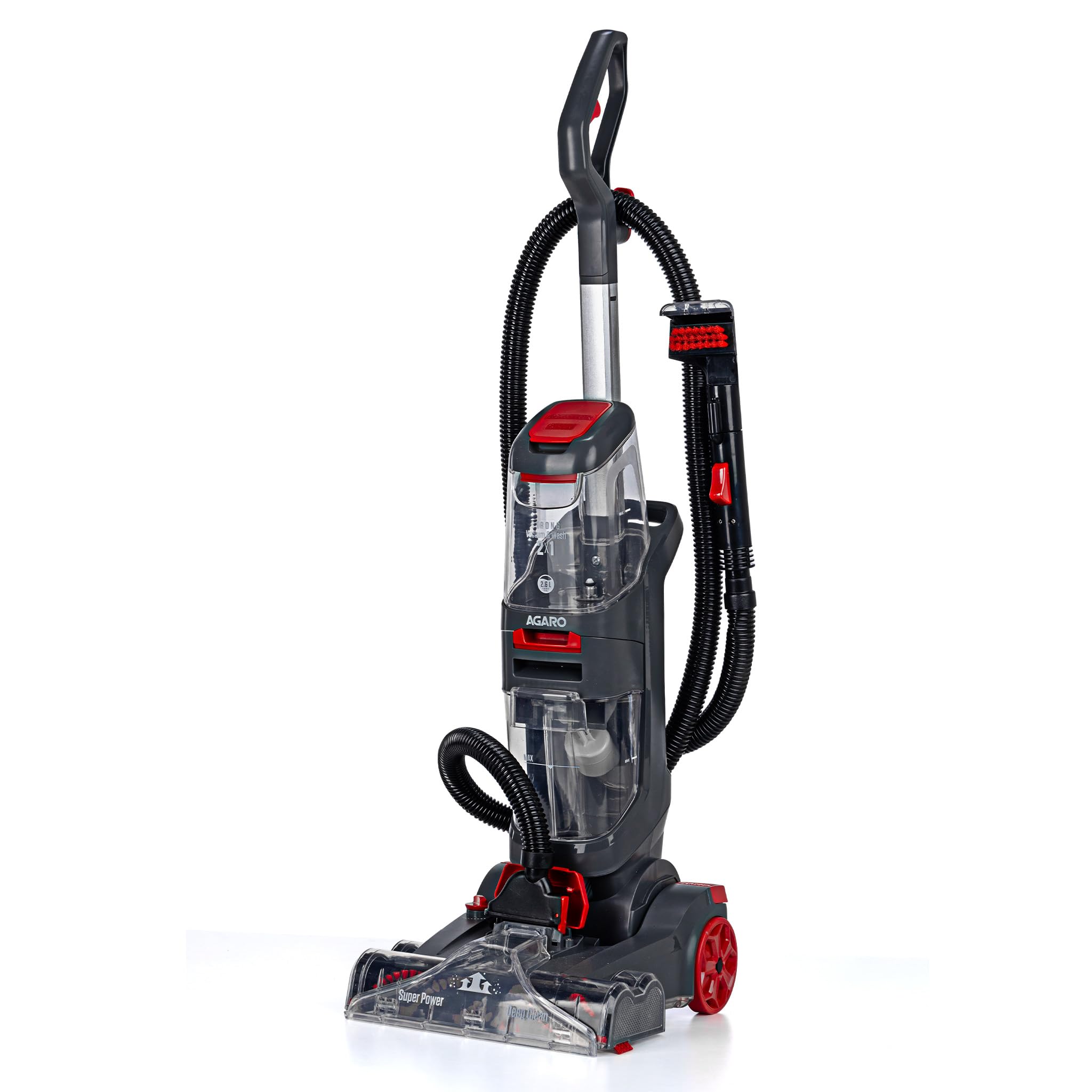 AGARO Elite Upright Wet & Dry Carpet Cleaner, 800W, 13.5 kPa Suction ...