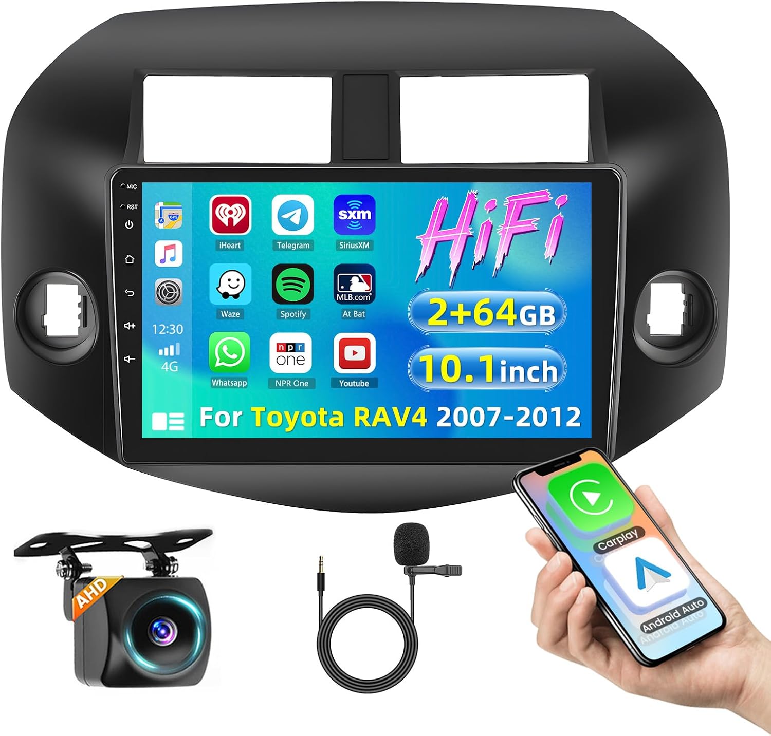 Amazon.com: 2+64G for Toyota RAV4 2007-2012 Android Car Stereo Wireless ...