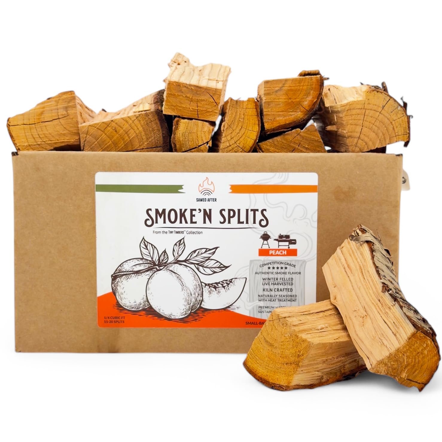 Amazon.com : Smoke'n Splits by Tiny Timbers USDA Grade Kiln Dried ...