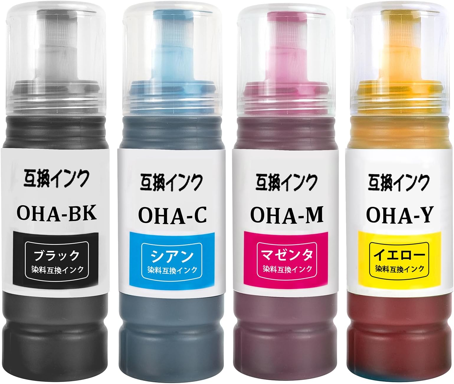 Amazon.co.jp: 【LAIPENG】OHA (BK/C/M/Y)4本インクボトル互換対応機種エプソンEpson EP-M476T プリンター OHA-BK OHA-C OHA-M ...