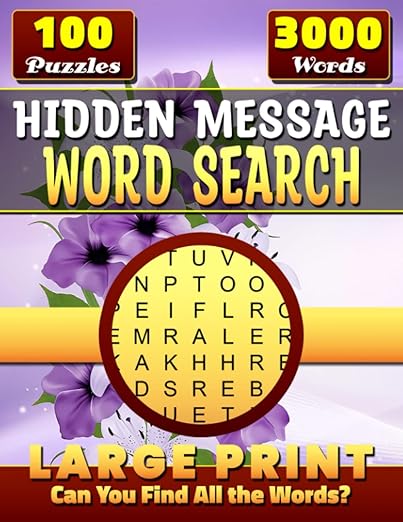 Hidden Message Word Search: Large Print. Hidden Message Word Find Books ...