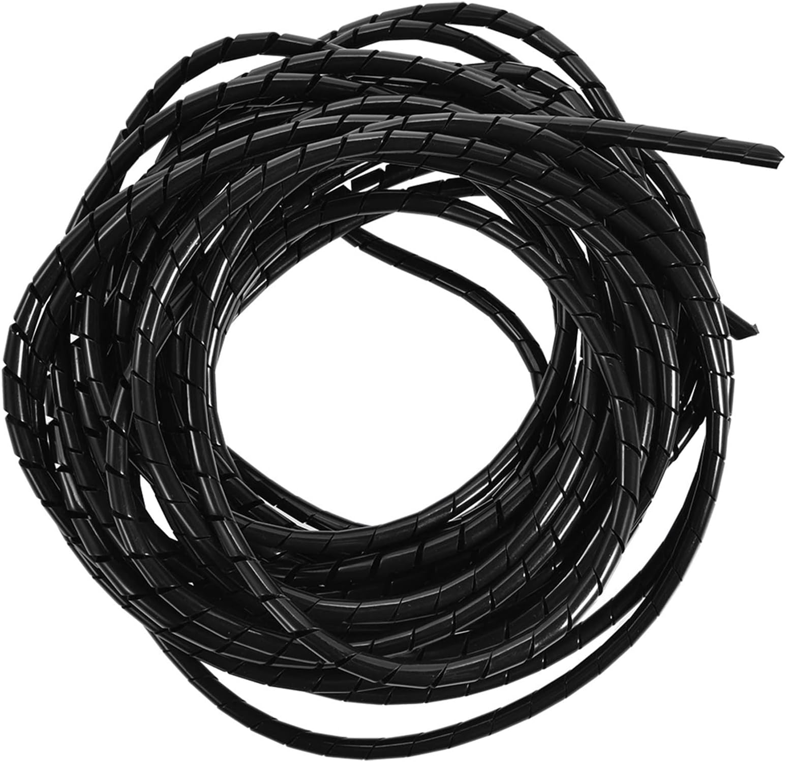 Spiral Cable Wrap, 1/4" 32ft Black Spiral Wire Wrap Tube PC Manage ...