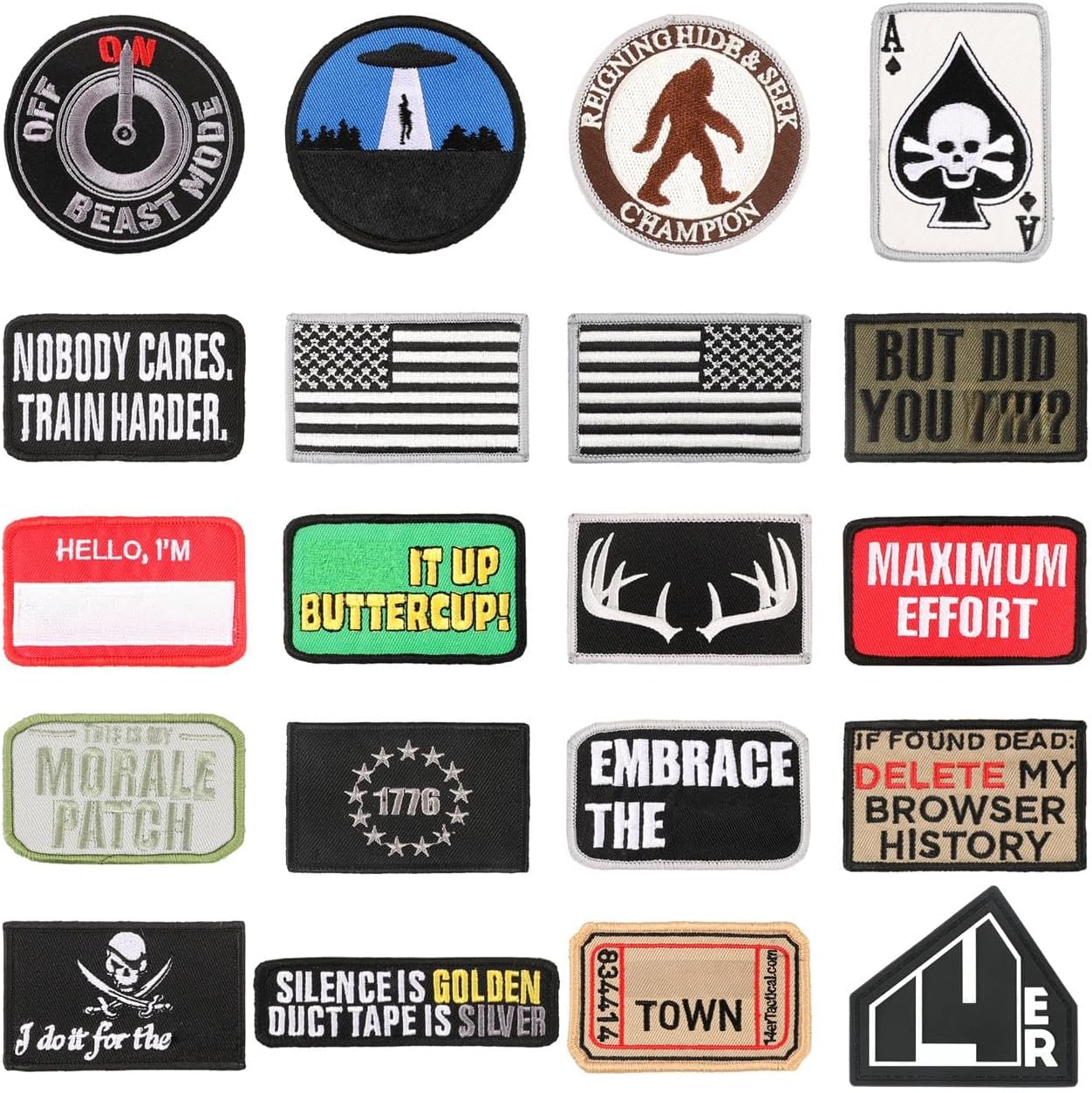 Amazon.com: 14er Tactical Morale Patches | Funny Military Hook & Loop ...