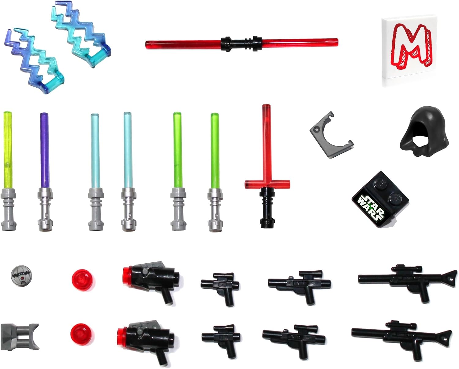Amazon.com: LEGO Star Wars Accessory and Weapons Pack - 8 Lightsabers ...