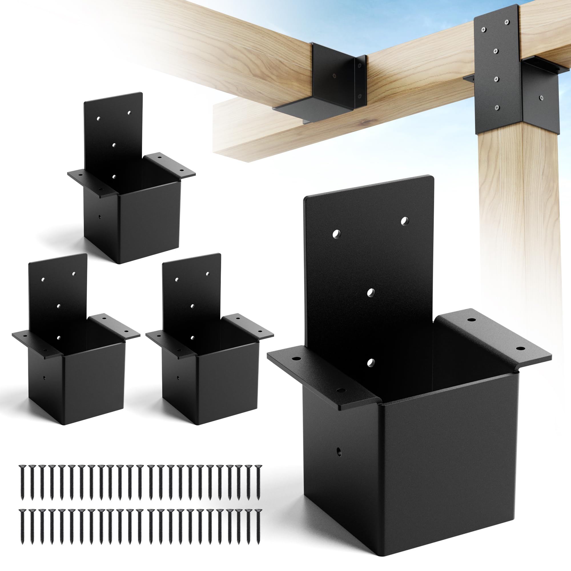 6x6 Pergola Brackets Patio Roof Riser Heavy Duty Pergola Brackets Kits ...