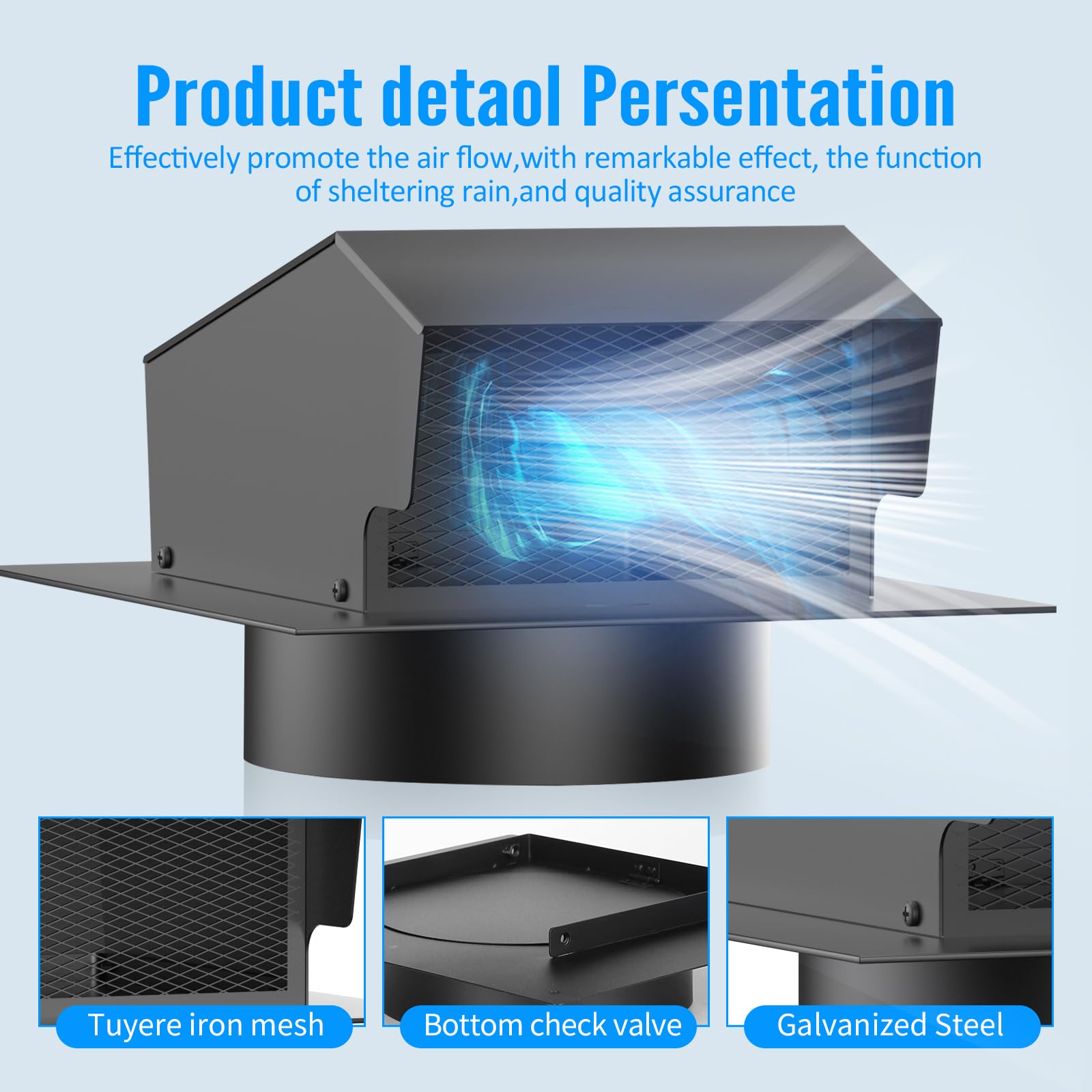 Snapklik.com : Elecoman 6 Inch Roof Vents For Houses