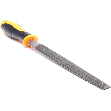 Files Machinist Steel Hand File Flat Smooth Cut with PVC Handle (12 ...