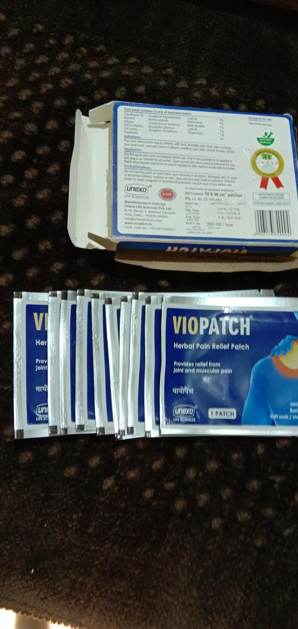 Viopatch Herbal Pain Relief Patch - Pack of 10 Patches | Instant Relief ...