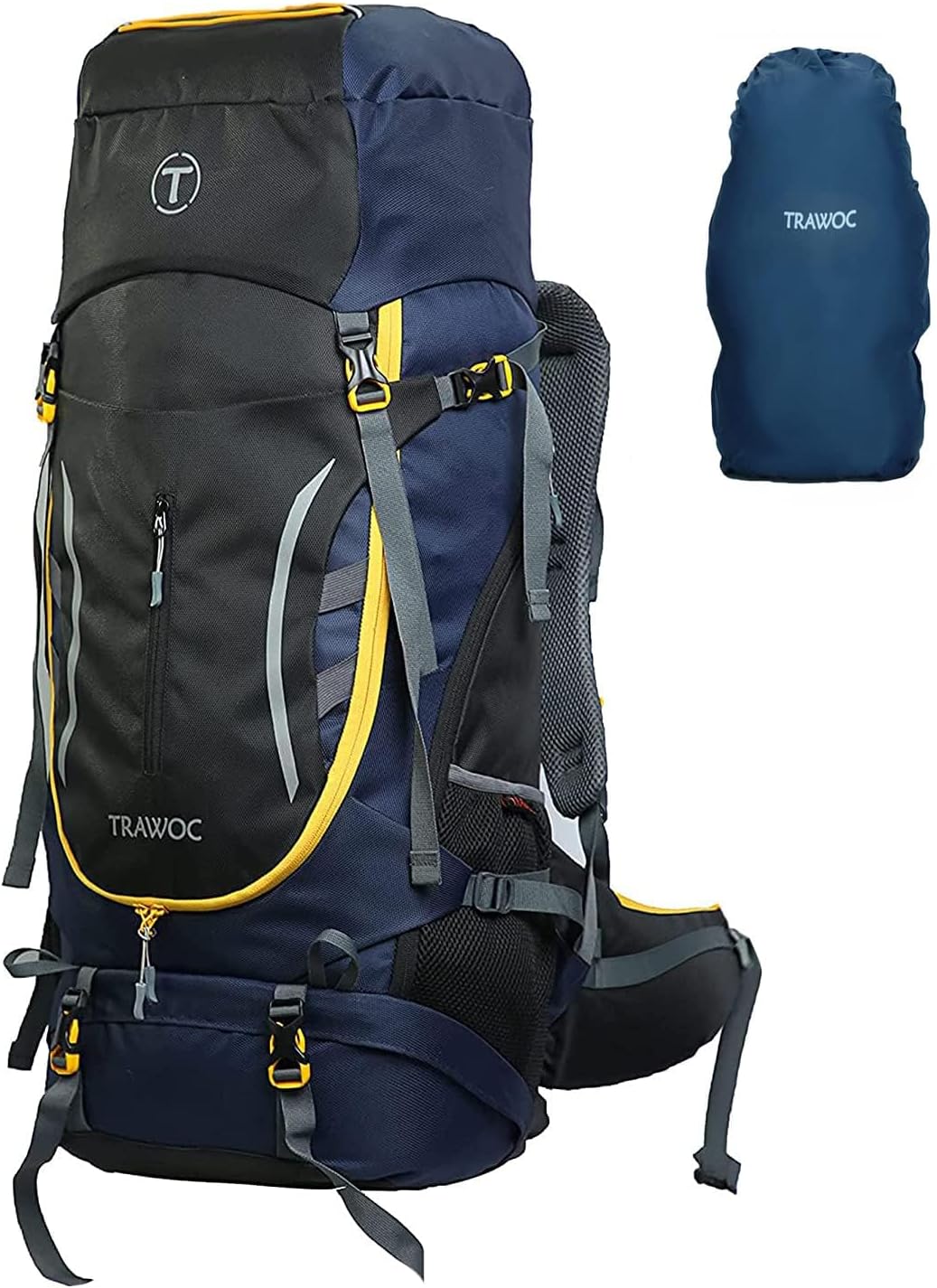 Amazon.com: TRAWOC 65 Liter Internal Frame Trekking Hiking Backpack ...