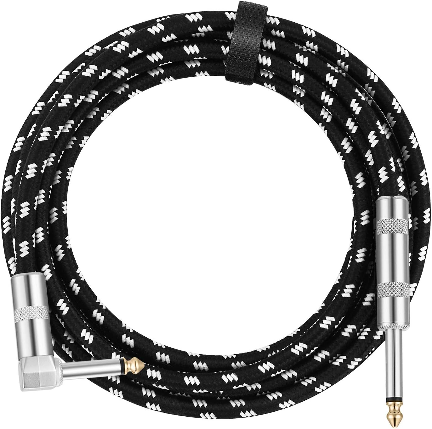 Premium Braided Guitar Cable: 3m / 10ft Mono 1/4 inch Jack Lead for ...