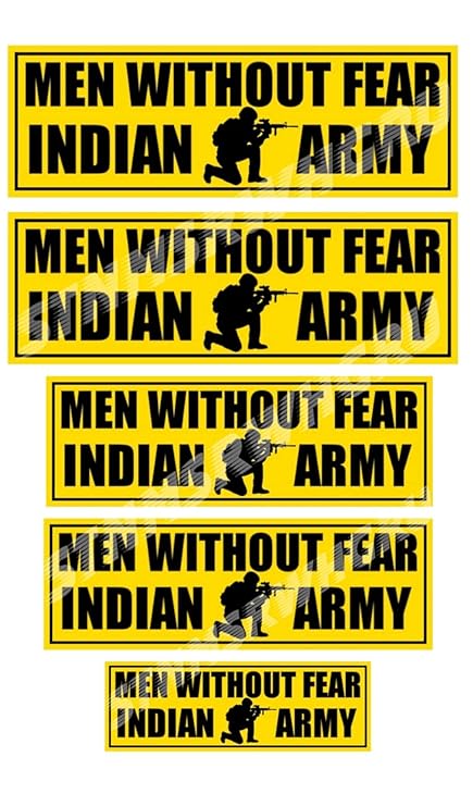 Indian Army Sticker Pack of 5 Sticker (2 Size 4 & 5 Inch) | Love Indian ...