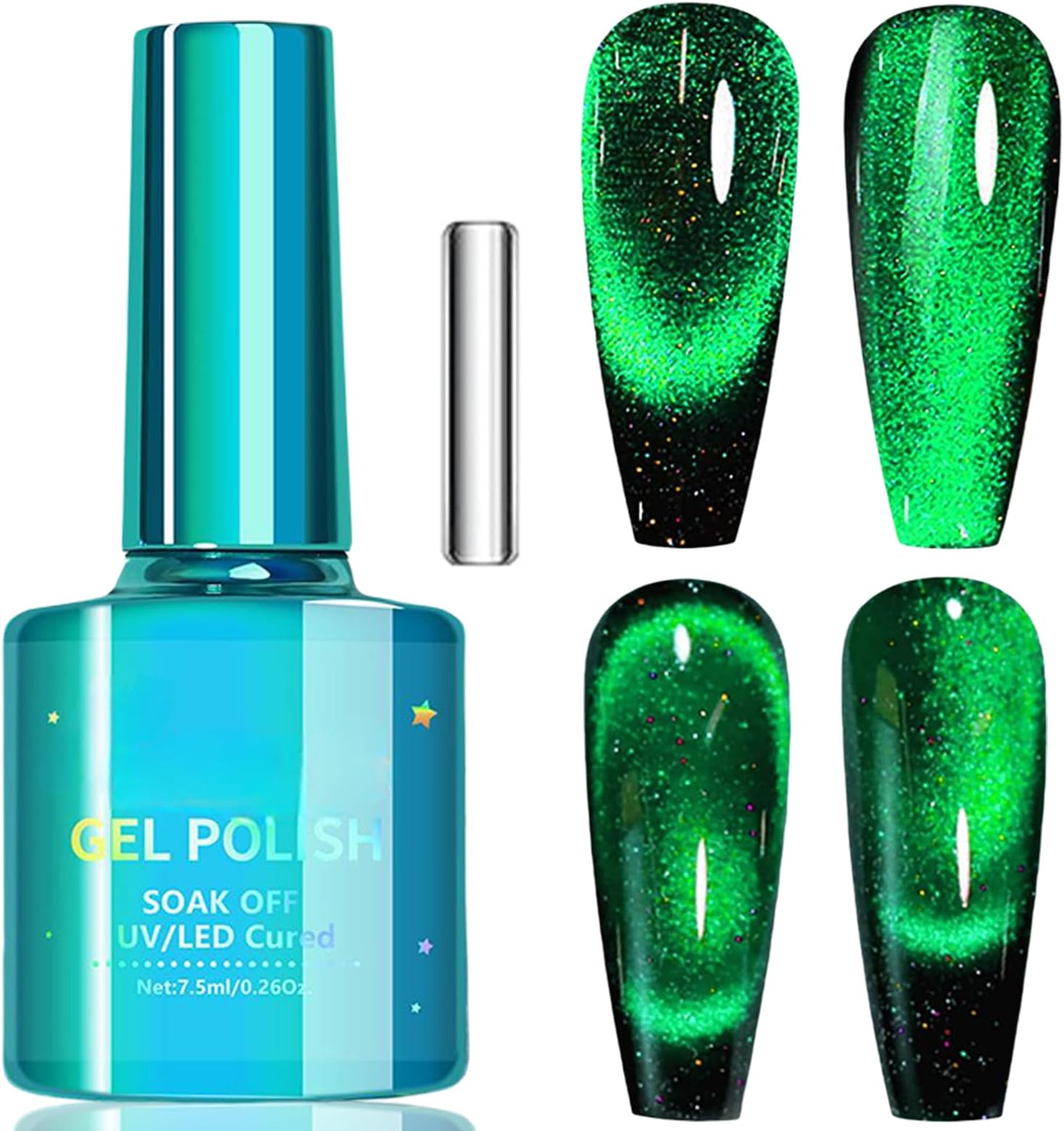 Amazon.com : LYXSYXL 7ml Crystal Cat Eye Gel Nail Polish Magnetic Nail ...