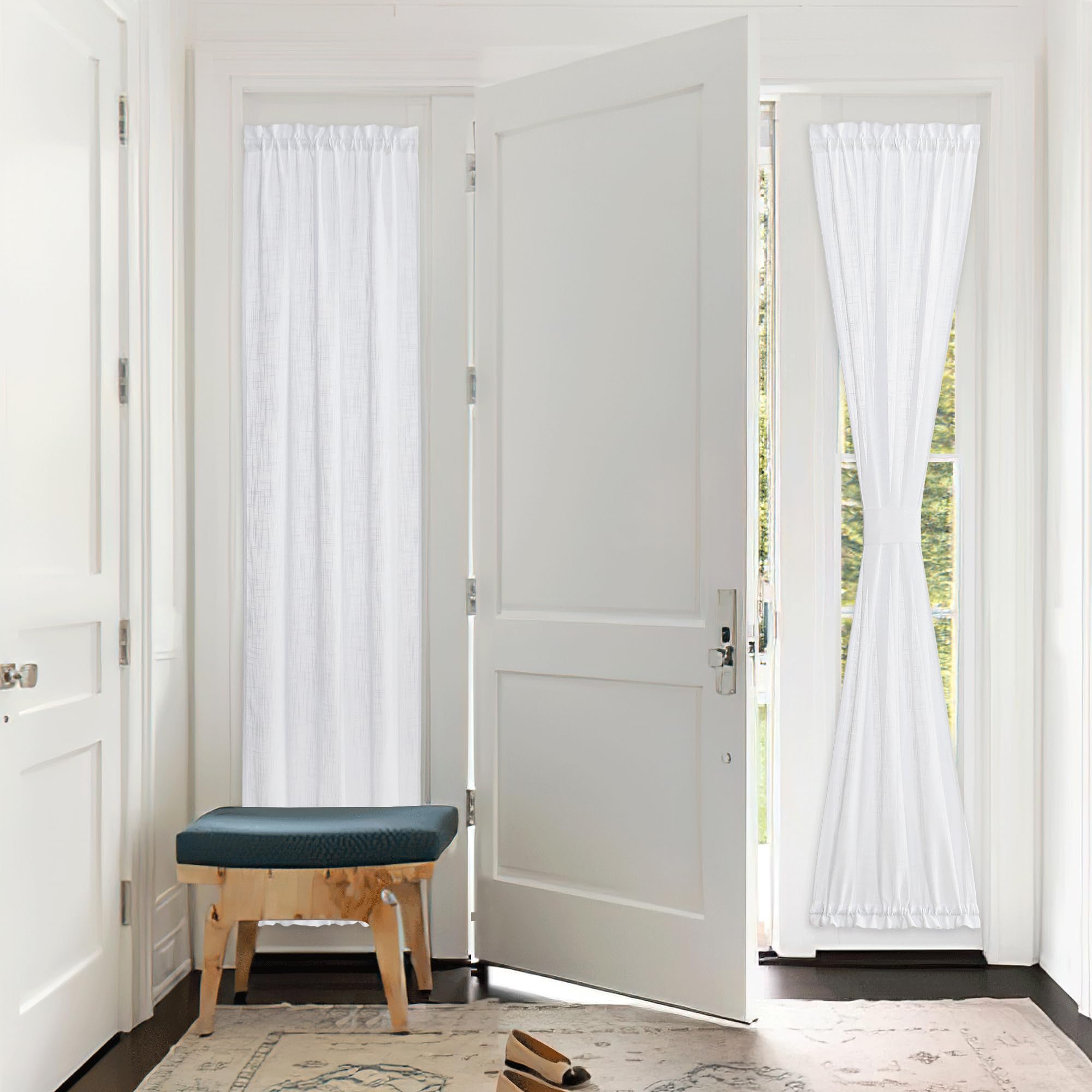 Snapklik.com : PONY DANCE Linen Textured Front Curtains, 80 Inch Length ...