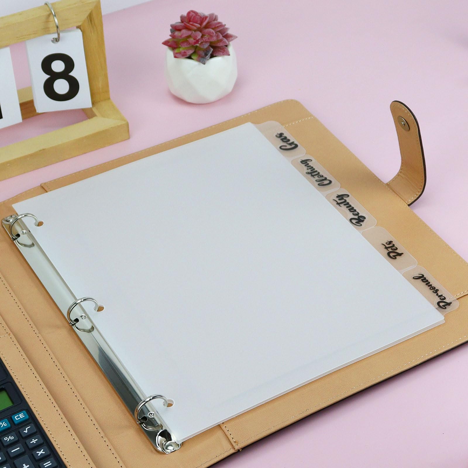 Snapklik.com : Koqye Binder Index Dividers, Plastic Dividers For 3 Ring ...