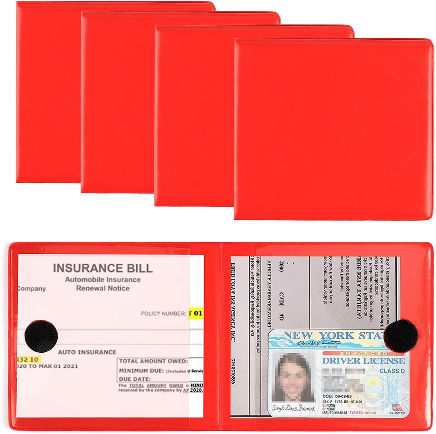 Amazon.com: Kewucn 4 Pack Car Registration Insurance Holder, 10.55''×4. ...