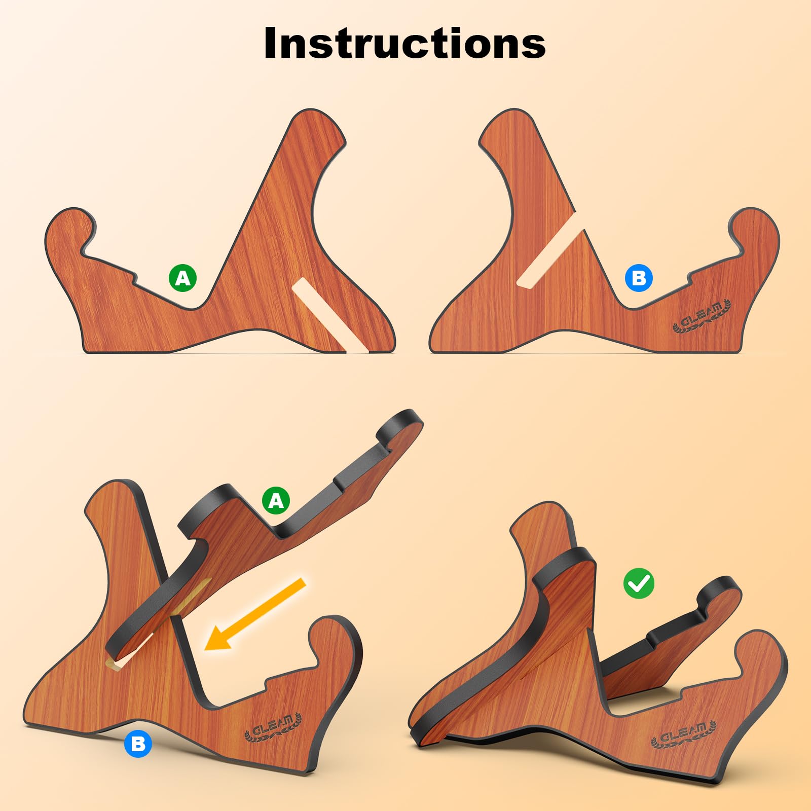 Snapklik.com : GLEAM Guitar Stand - Universal MDF Wooden For Acoustic ...