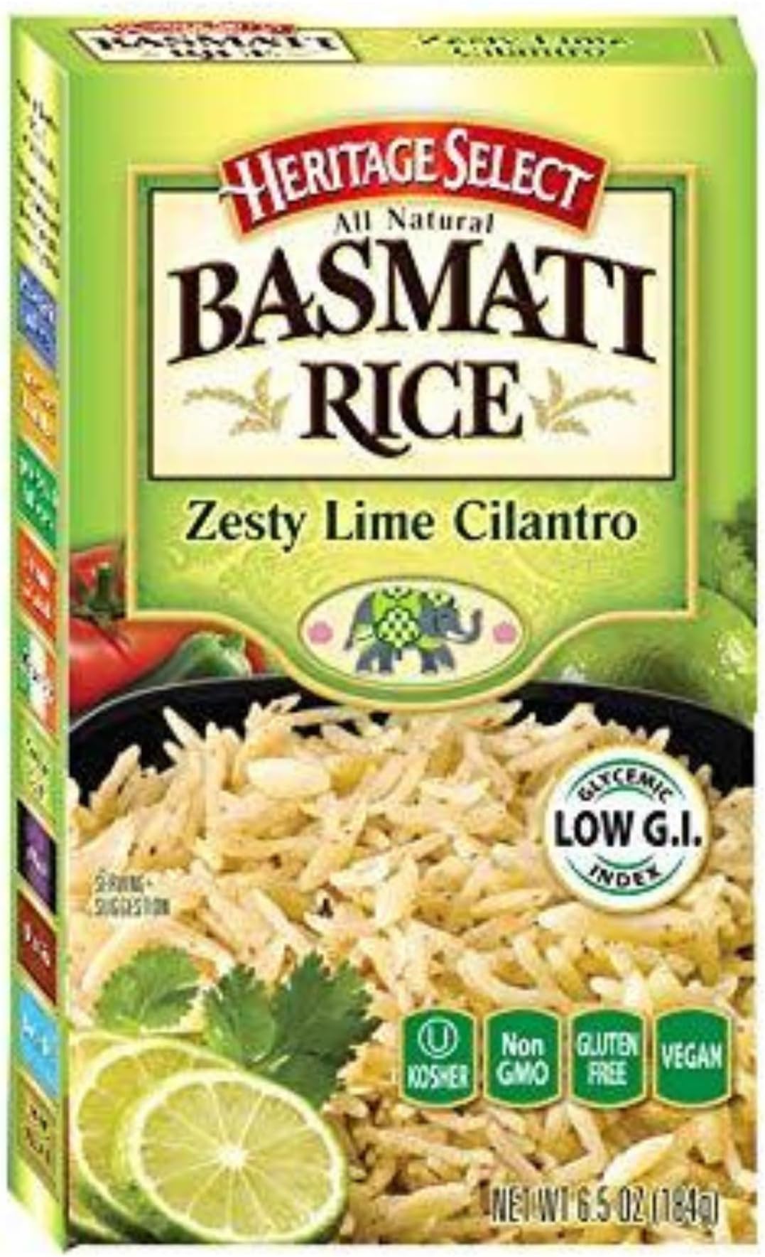 Amazon.com : Basmati Rice by Heritage Select (6-Pack, 6.05oz Box) Zesty ...