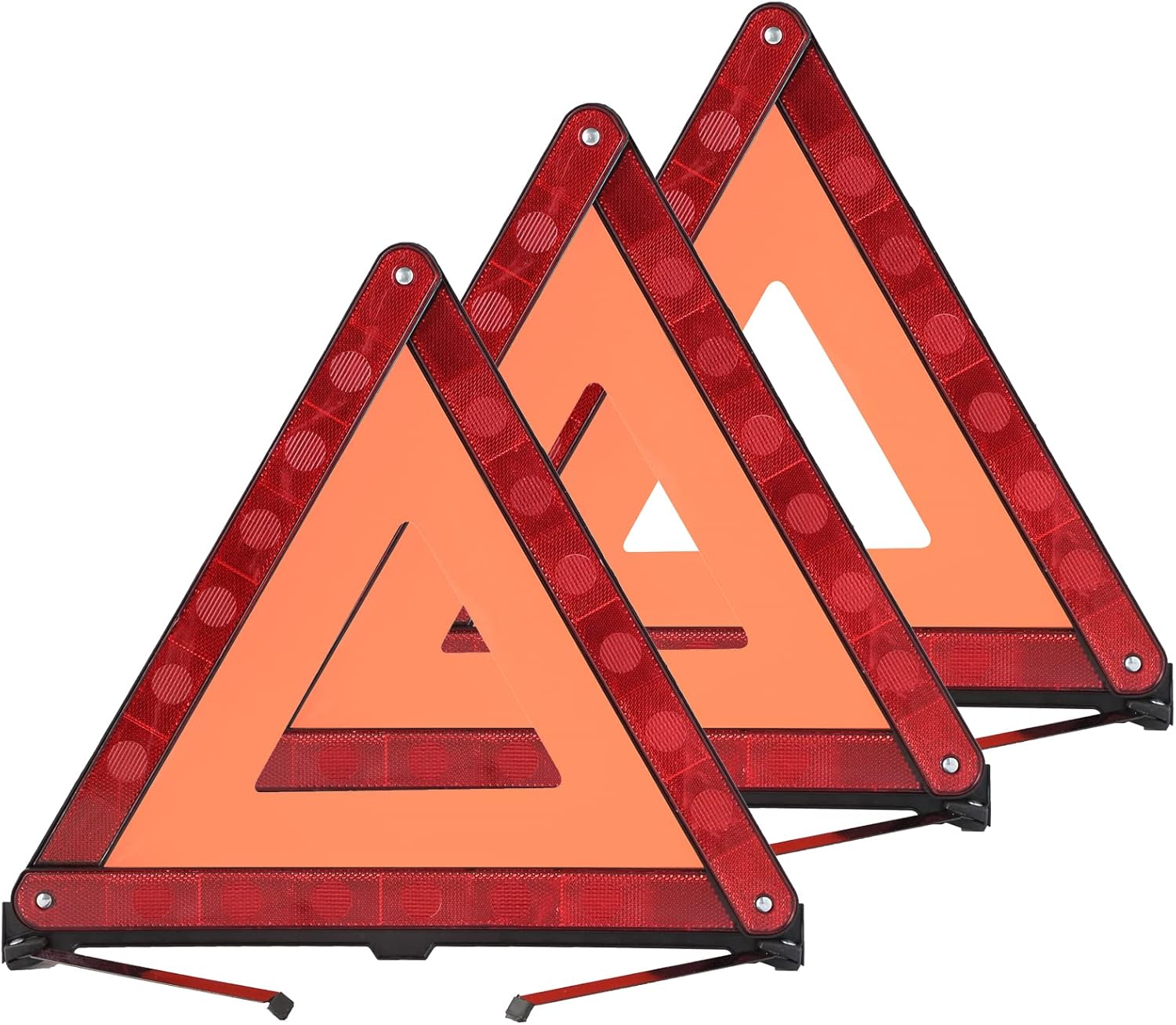 DASBET Emergency Warning Triangles | Roadside Safety Triangle, 3 Pack ...