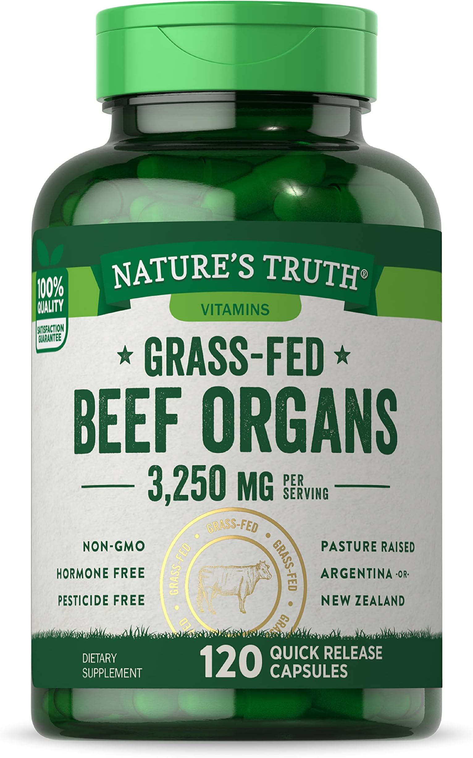 Amazon.com: Grass Fed Beef Liver Capsules - Pasture Raised Desiccated ...