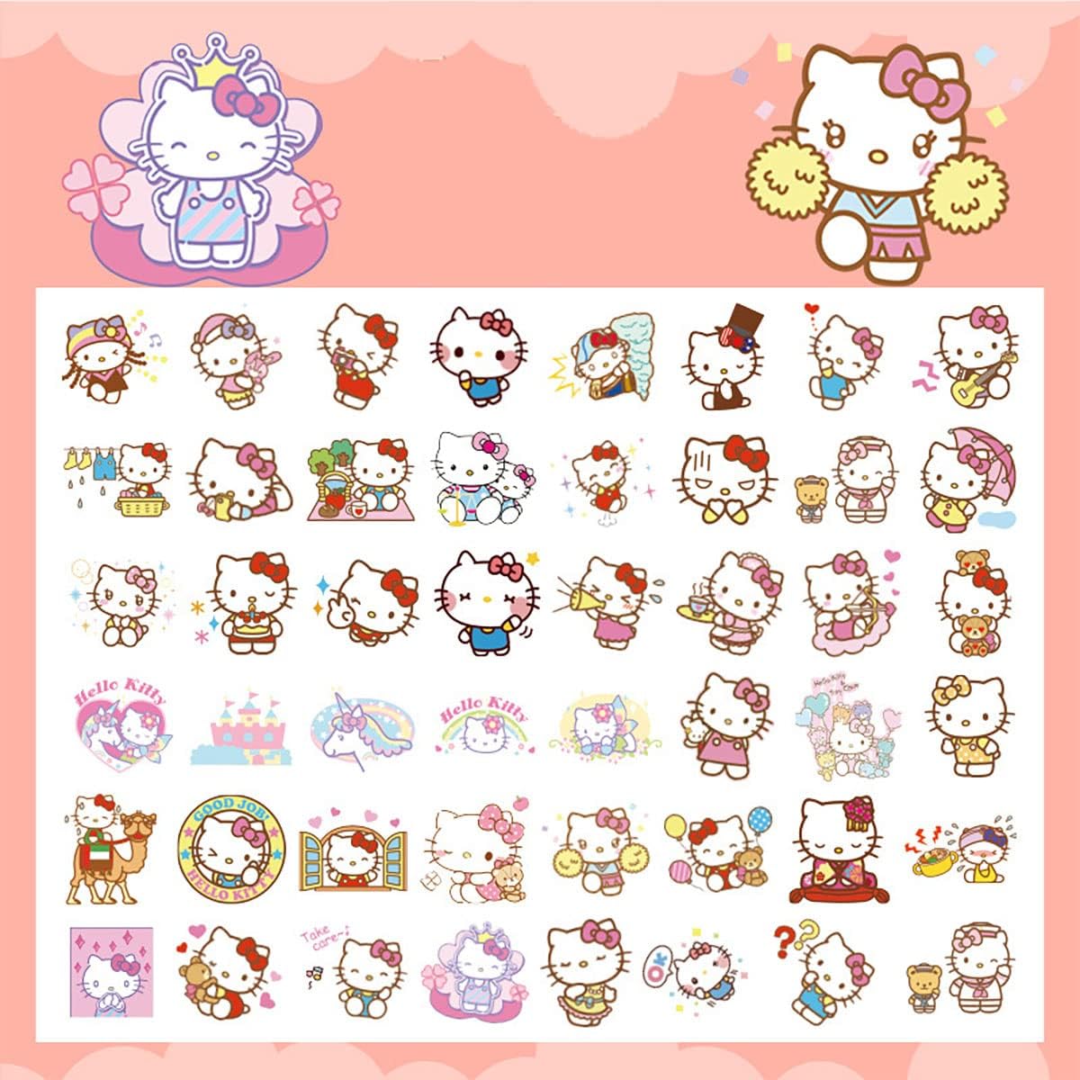 Amazon.com: 100 Pcs Cute Stickers Kawaii Stickers Anime Stickers ...