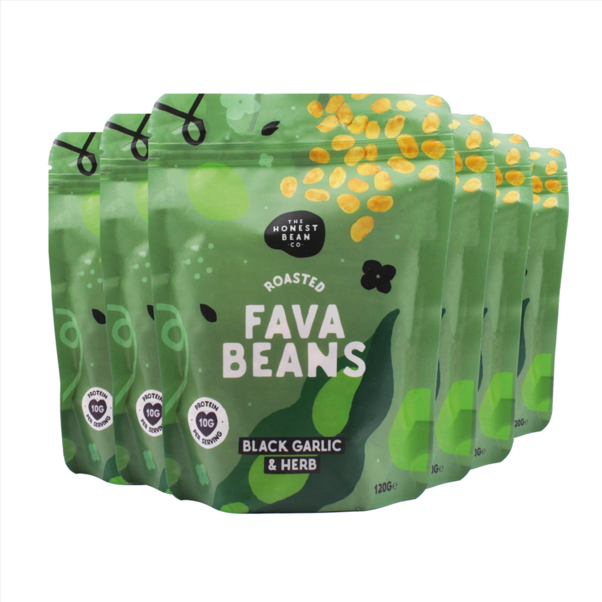 The Honest Bean Co Roasted Fava Bean Black Garlic & Herb, High Protein ...