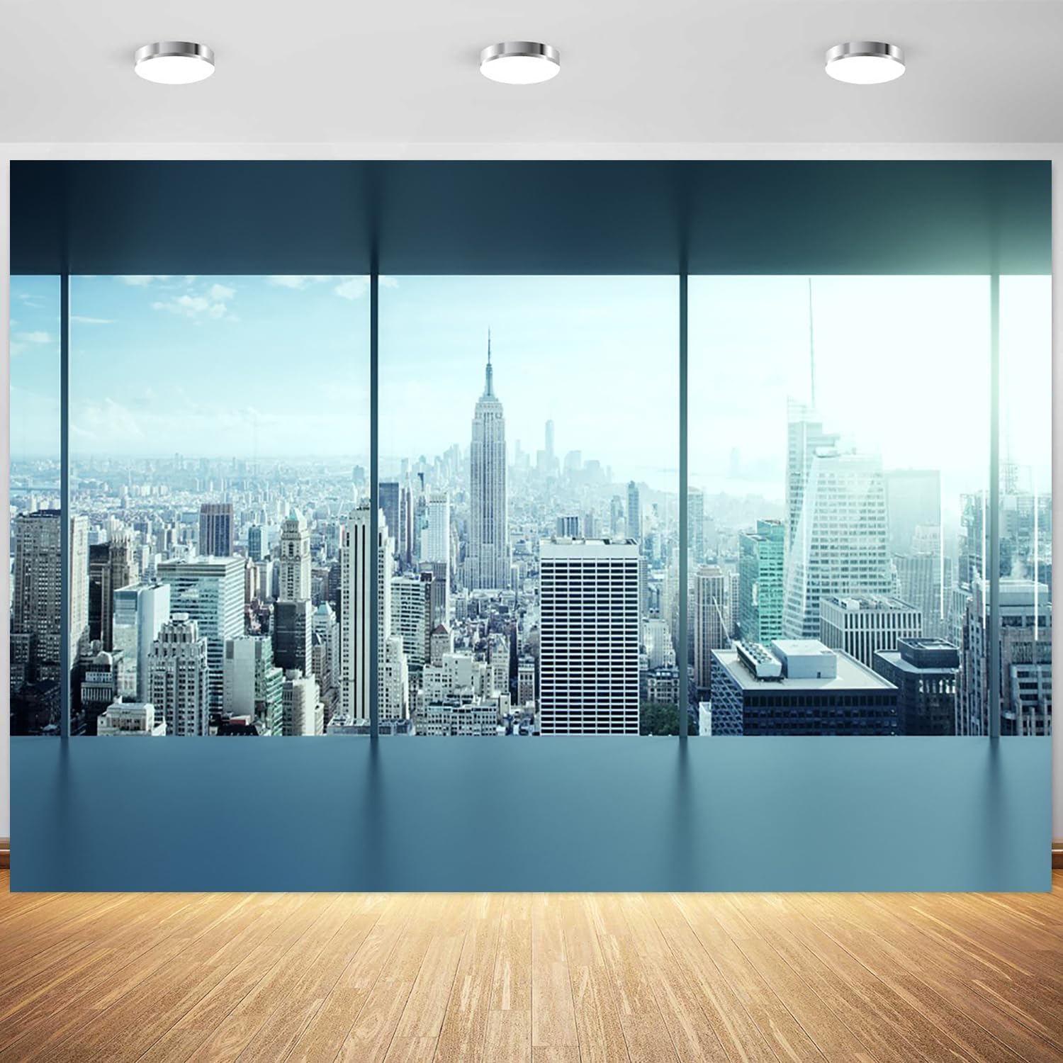 Amazon.com : 7x5ft Business Office Backdrop French Window City View ...