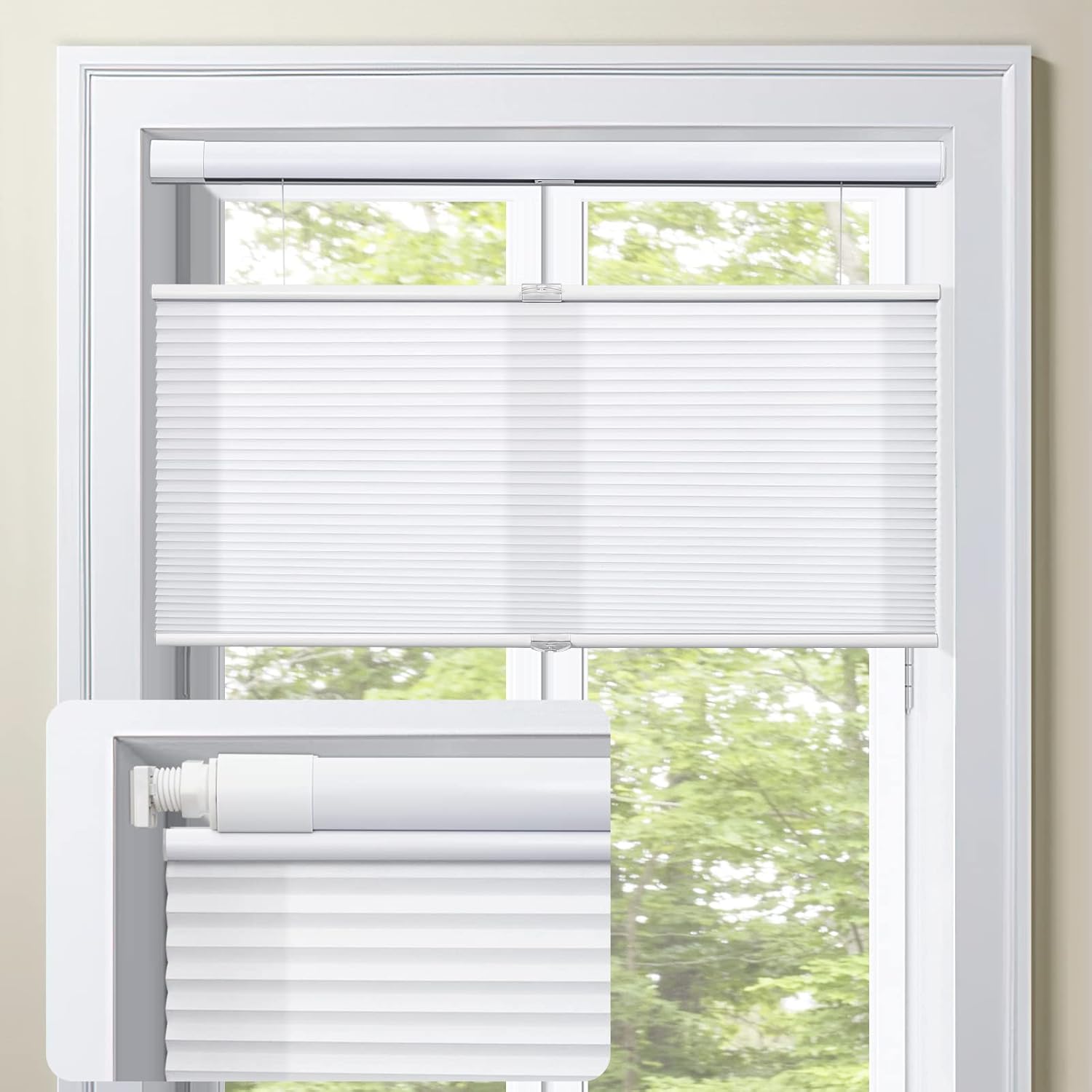 Amazon.com: MiLin Top Down Bottom Up Cordless Cellular Shades No Tools ...