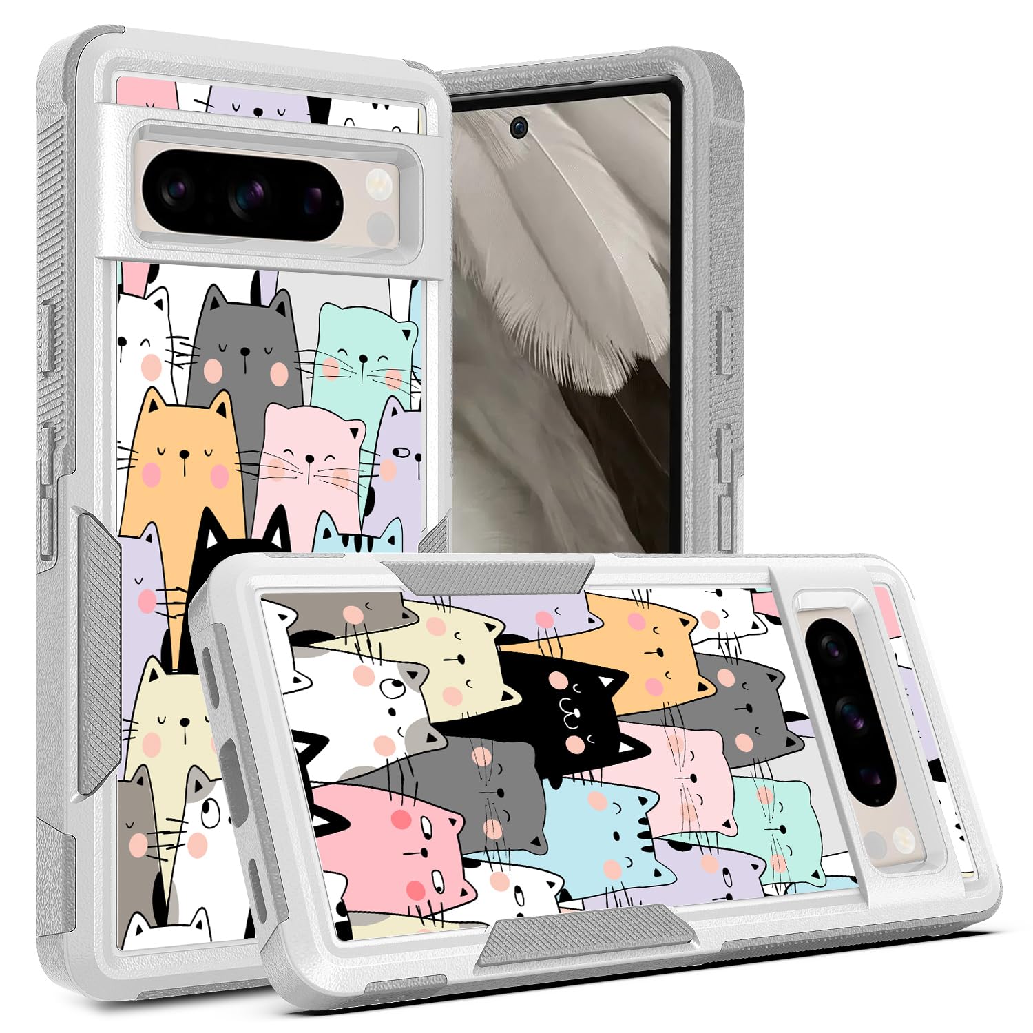 Amazon.com: Candykisscase for Google Pixel 8 Pro, Cute Cats Pattern ...