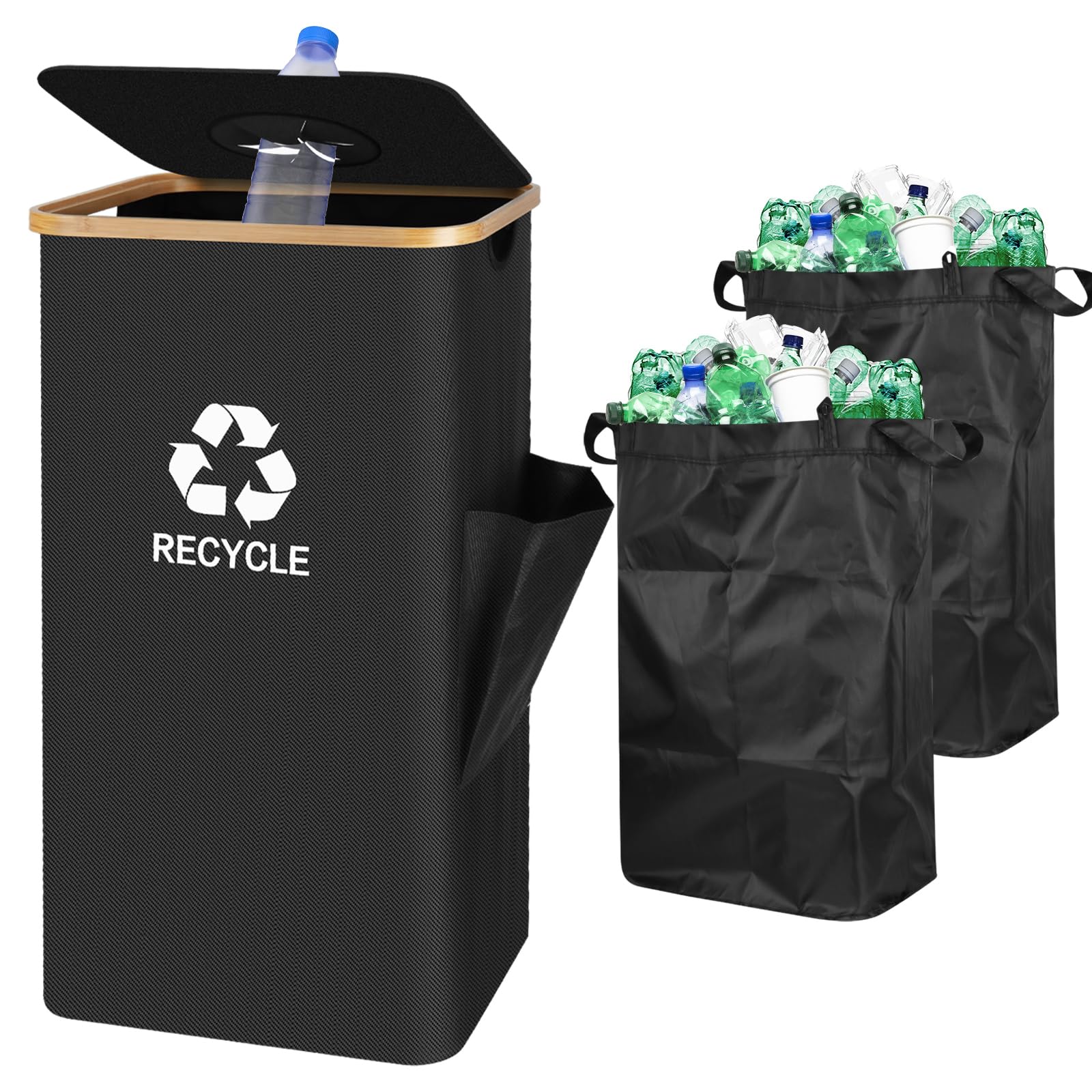 Amazon.com: Recycling Bin Organizer for Home - 26 Gallon Recycle Bin ...