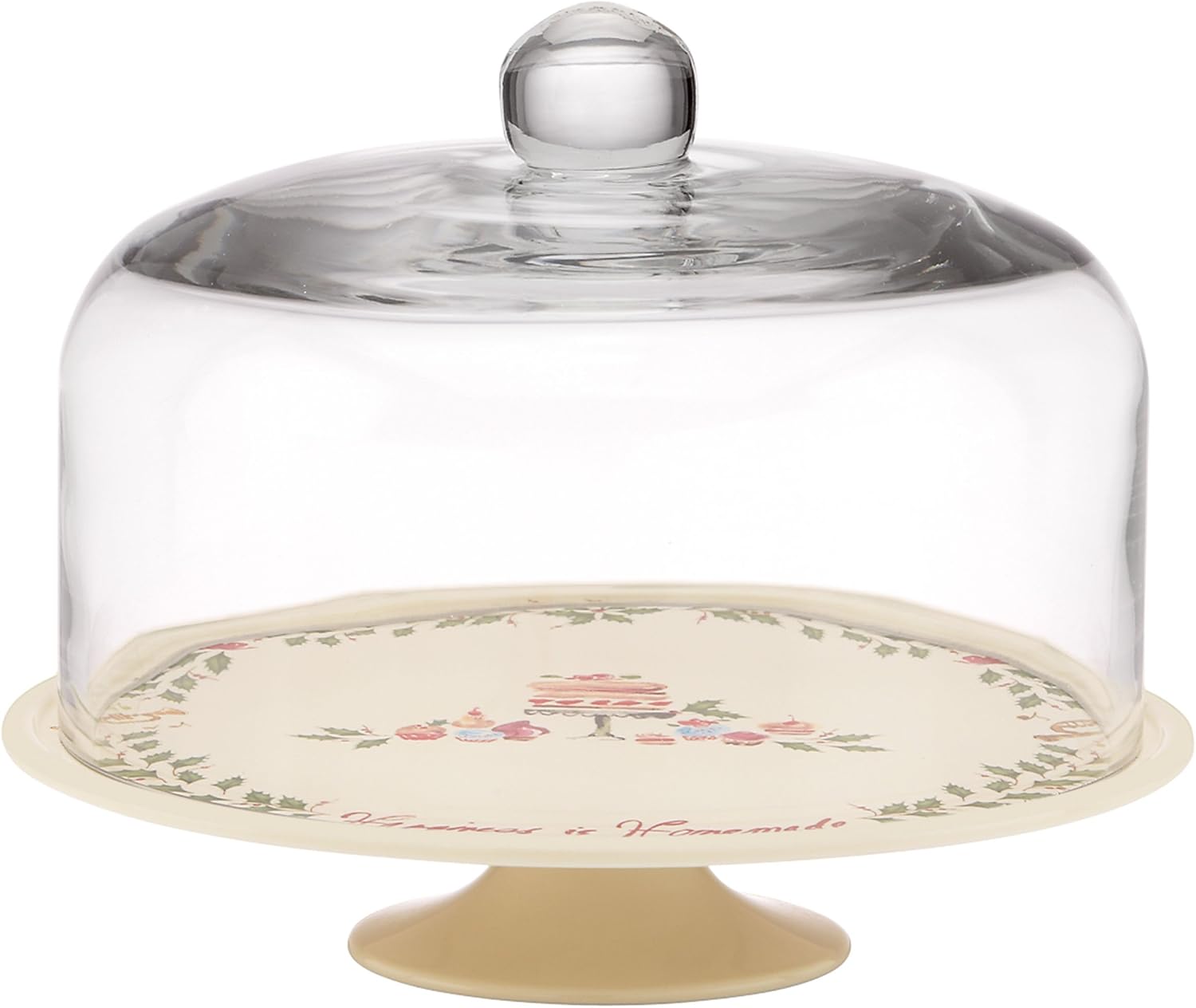 Amazon.com | Lenox Holiday Happiness is Homemade Cake Plate with Dome ...