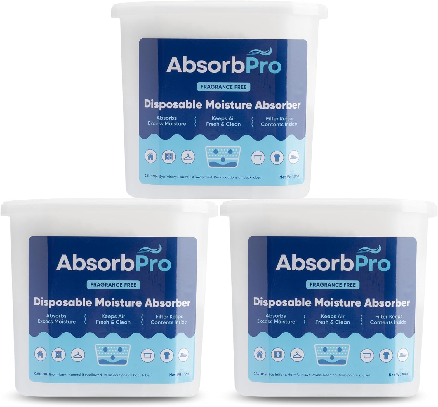 Amazon.com: Absorb Pro - Moisture Absorber Tub Fragrance Free - 3-Pack ...