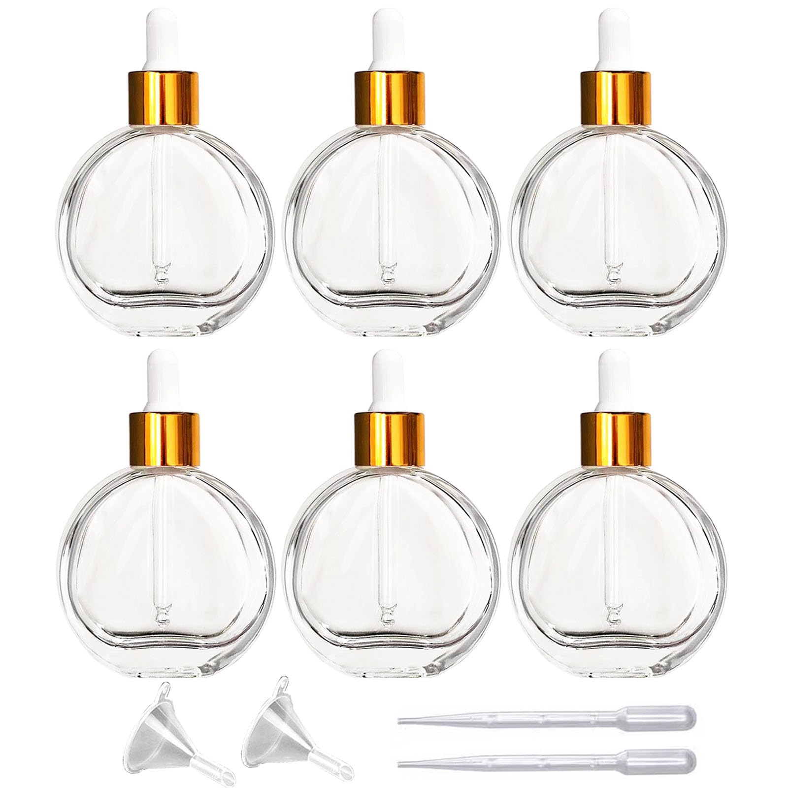 Amazon.com: PYAWI 6Pcs, 2 oz Glass Dropper Bottles for Essential Oils ...