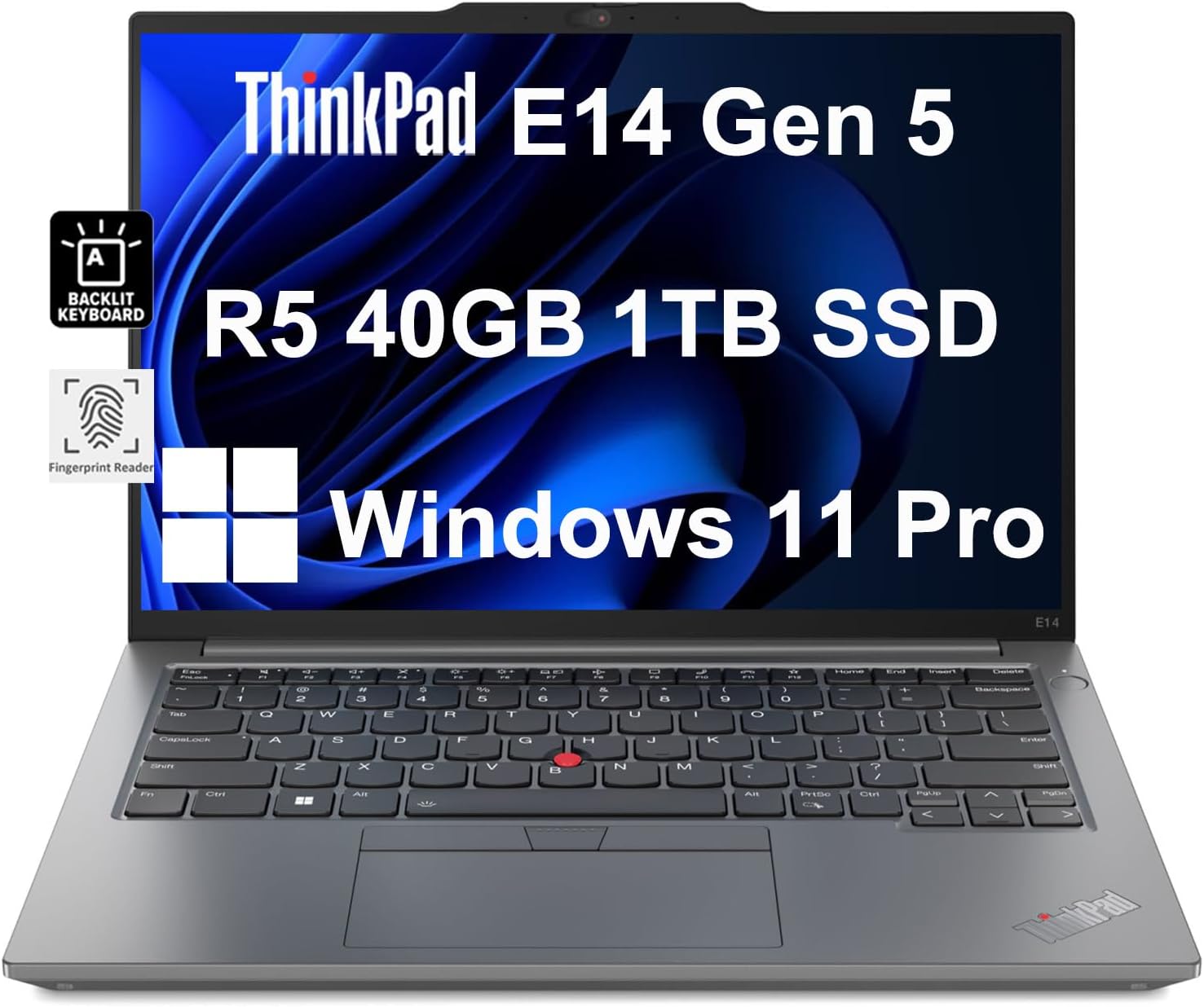 Amazon.com: Lenovo ThinkPad E14 Gen 5 Business Laptop (14" FHD+ Anti-Glare, AMD Ryzen 5 7530U ...