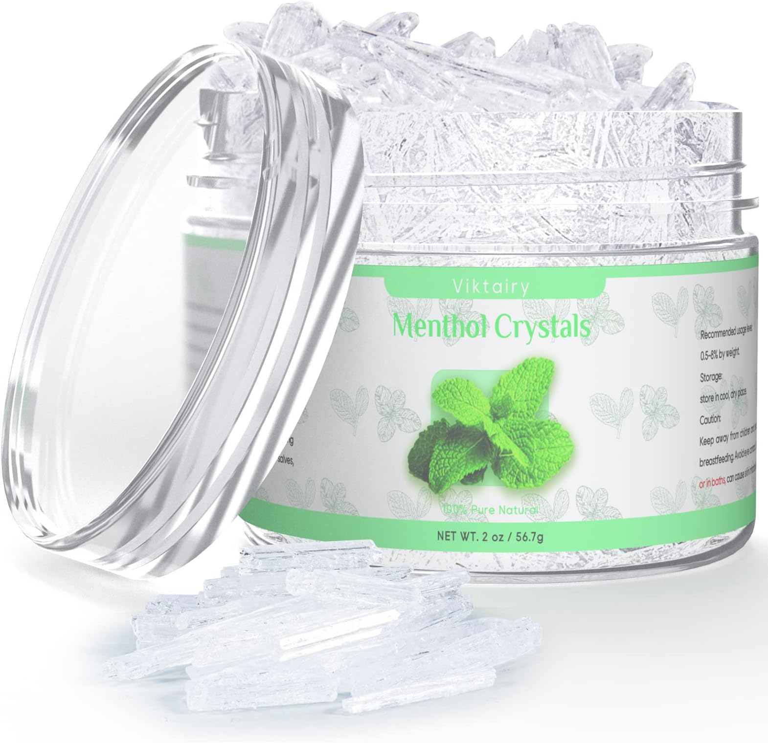 Amazon.com: Menthol Crystals 2 oz. Mentha Arvensis 100% Pure Natural ...