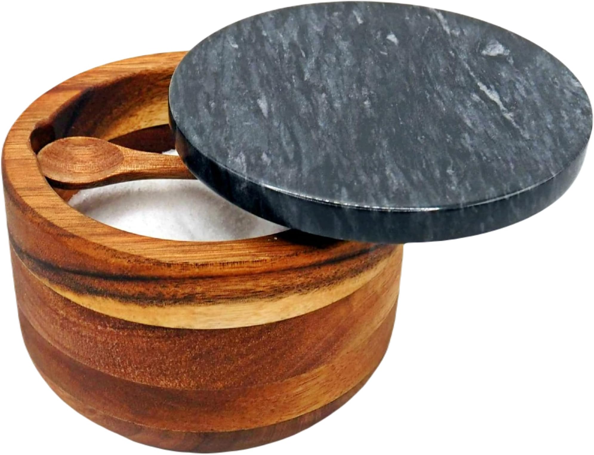 Indus Lifespace Spice Cellars Acacia Wood Kitchen Salt Box with ...