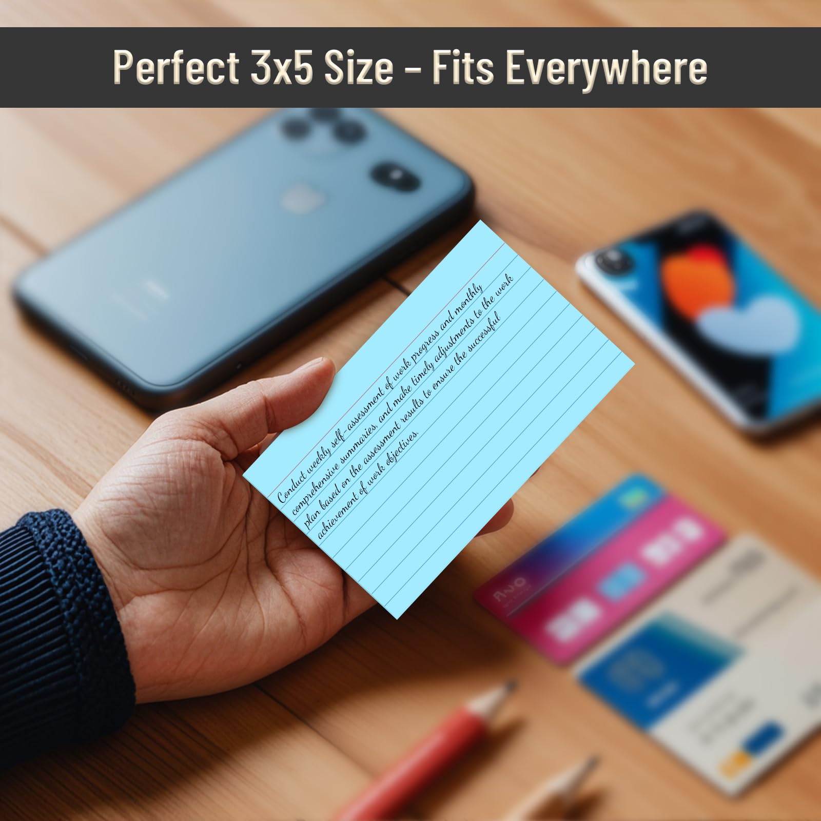 Snapklik.com : 300 Count Colored Index Cards 3 X 5 Inch Ruled Index ...